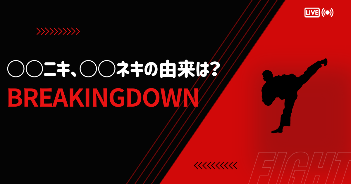 【BreakingDown】 ニキ、 ネキの由来は？ | しまため